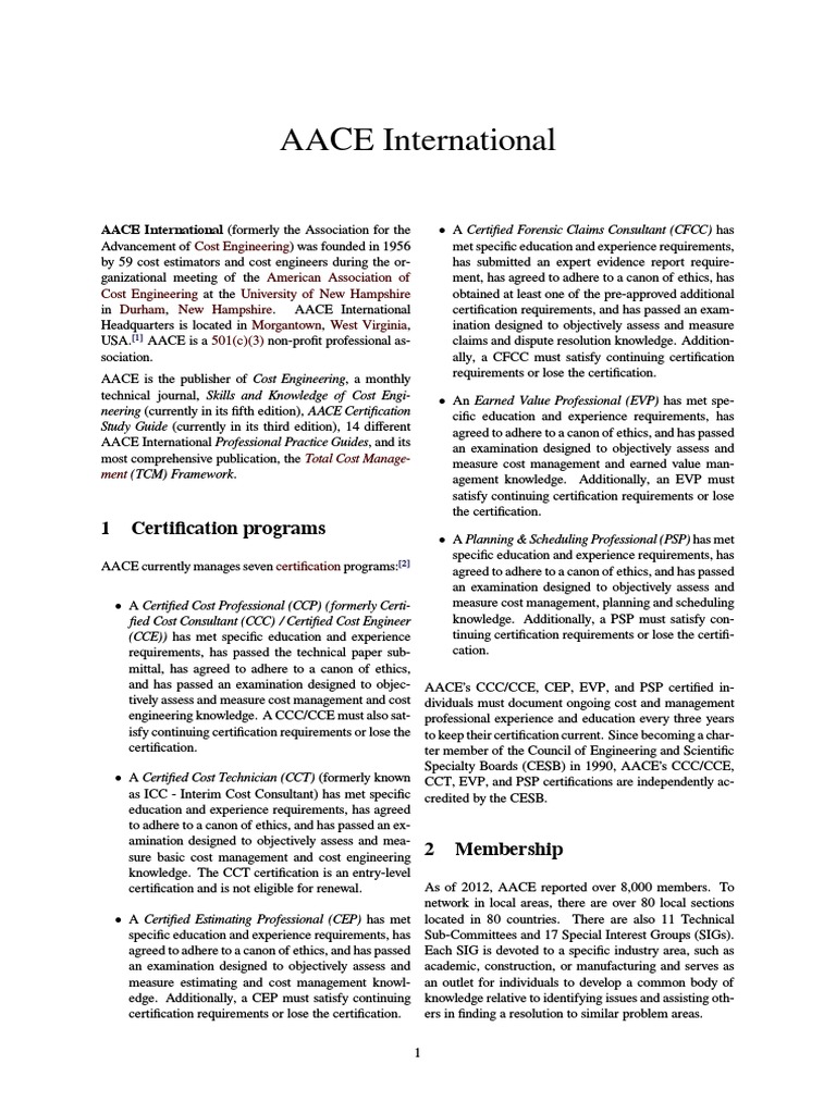 AACE International PDF | PDF | Engineering | Science