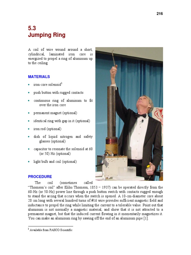 Jumping Ring PDF | PDF | Inductor | Transformer