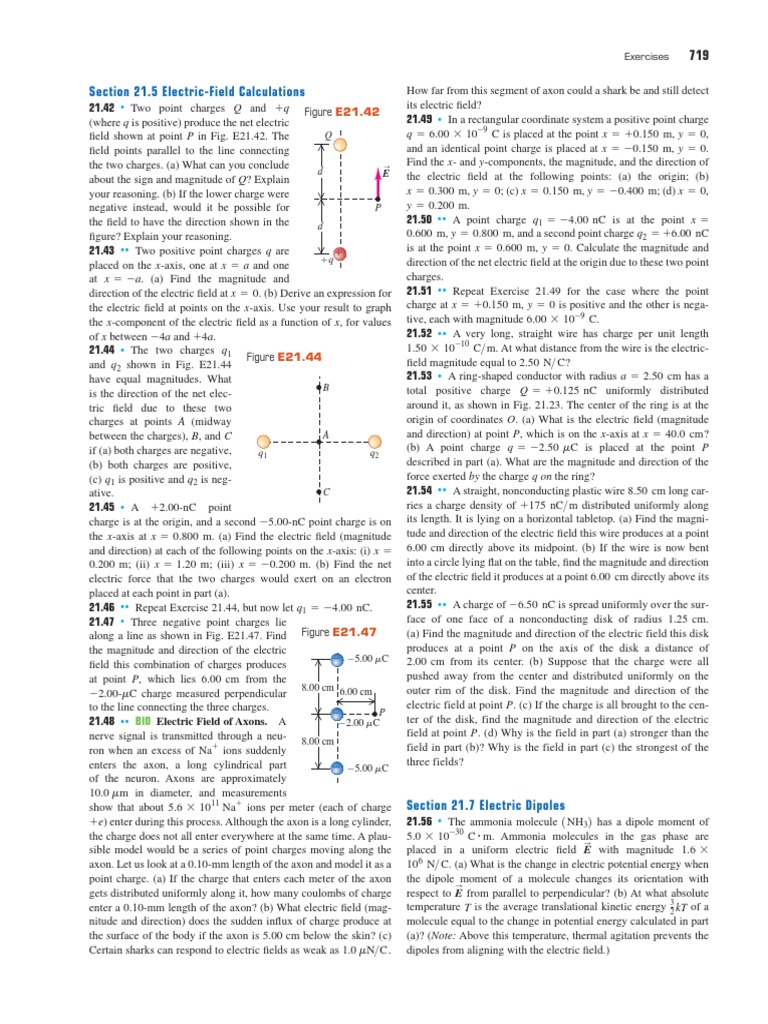 Physics II Problems PDF | PDF | Dipole | Ion