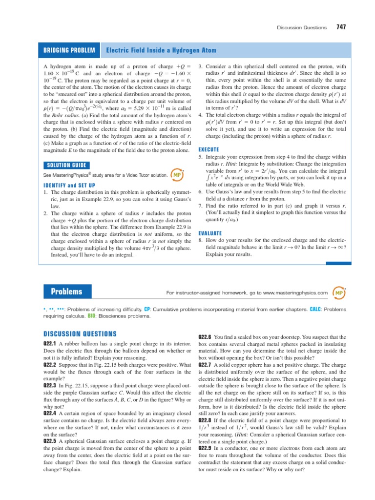 Physics II Problems | PDF | Electron | Sphere
