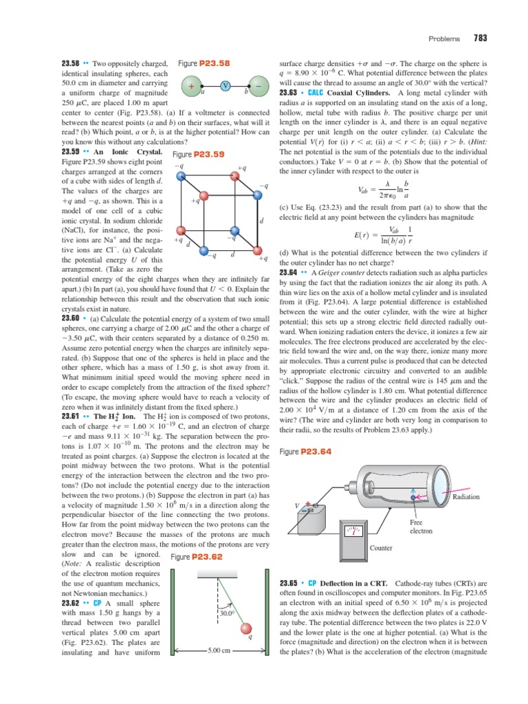 Physics II Problems PDF | PDF | Ion | Electron