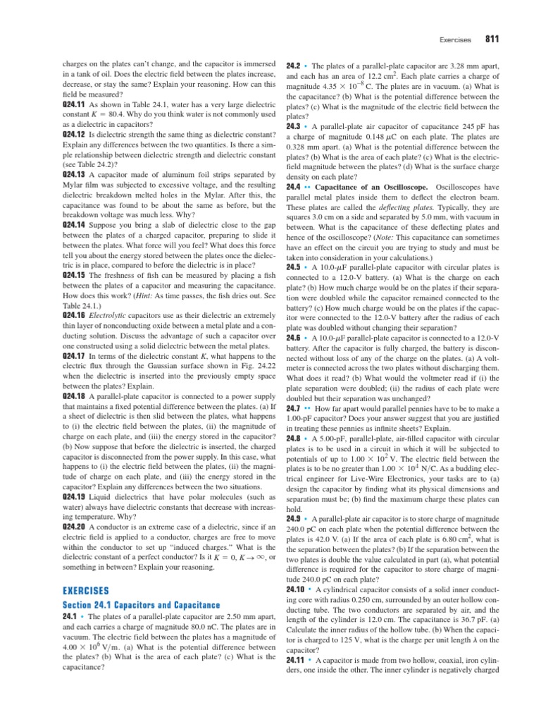 Physics II Problems PDF | PDF | Dielectric | Capacitor