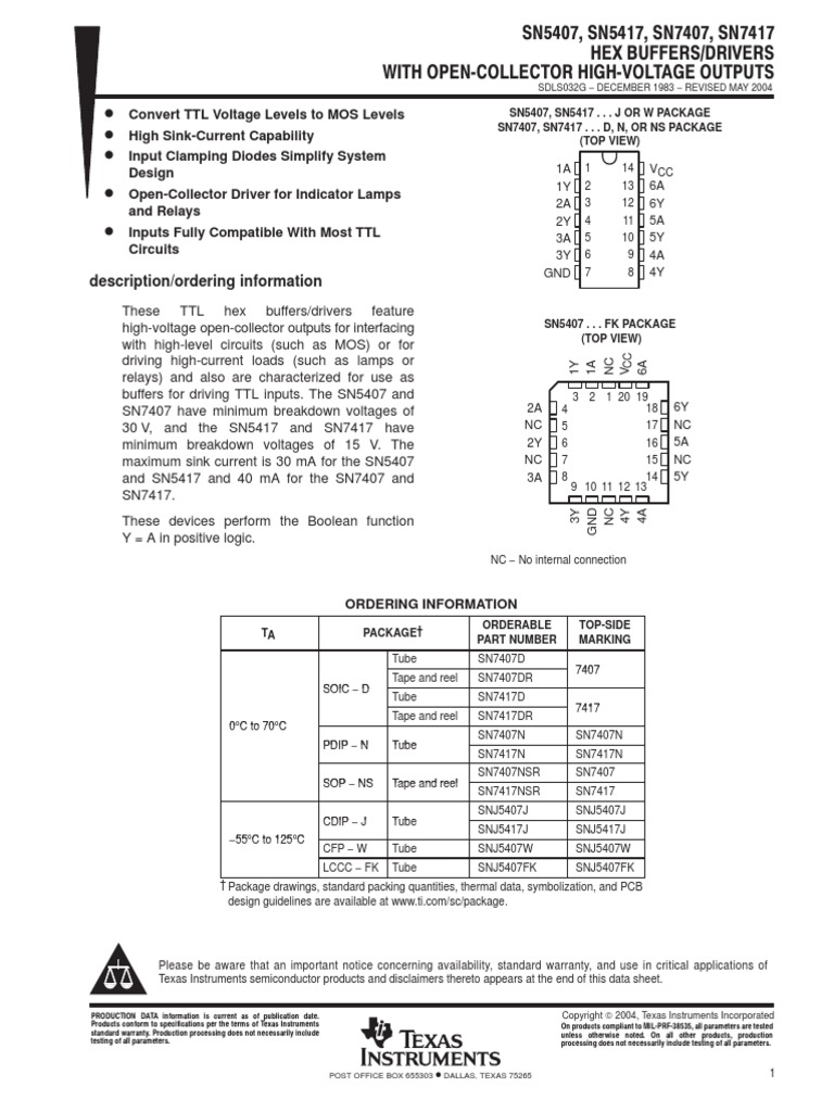 SN 7407 | PDF