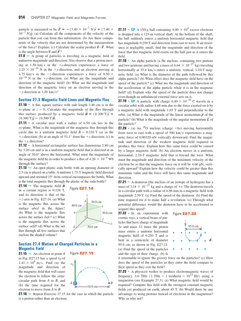 Physics II Problems | PDF | Electron | Force