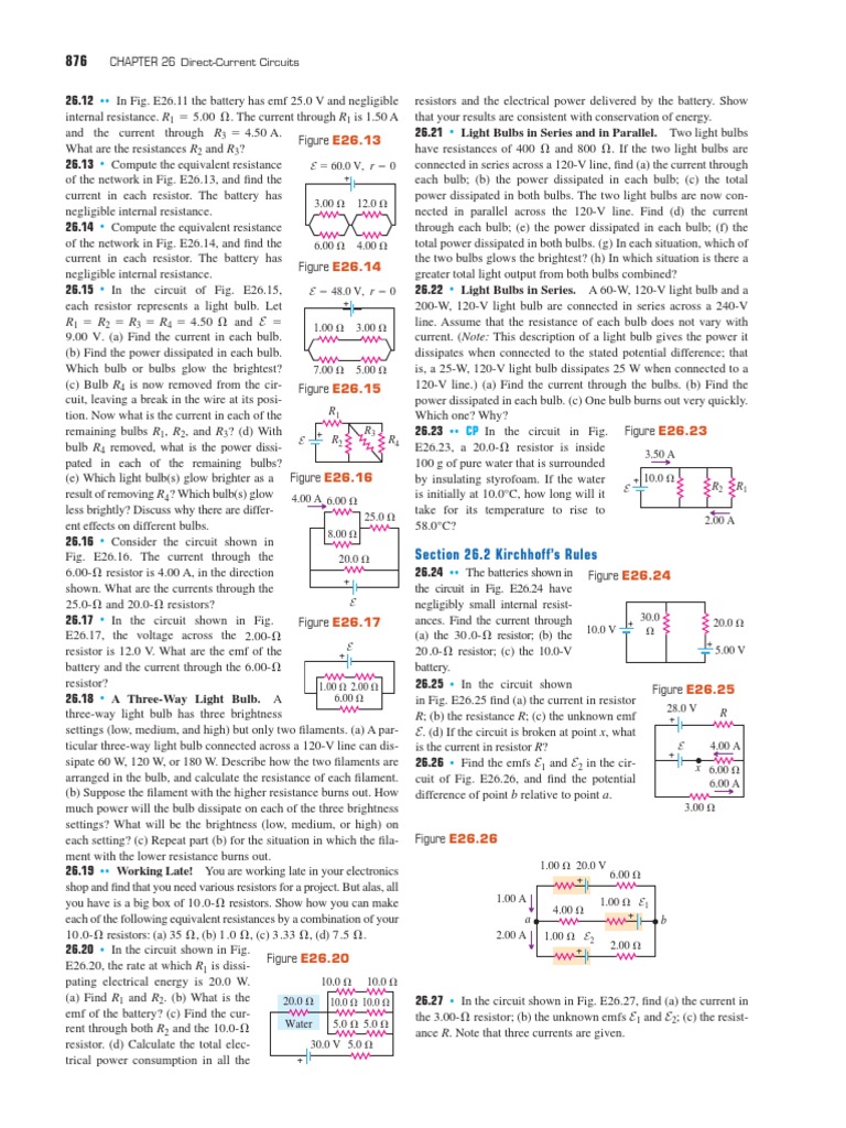 Physics II Problems | PDF | Series And Parallel Circuits | Electrical ...