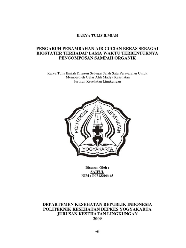 Daftar Isi Contoh Kti | PDF