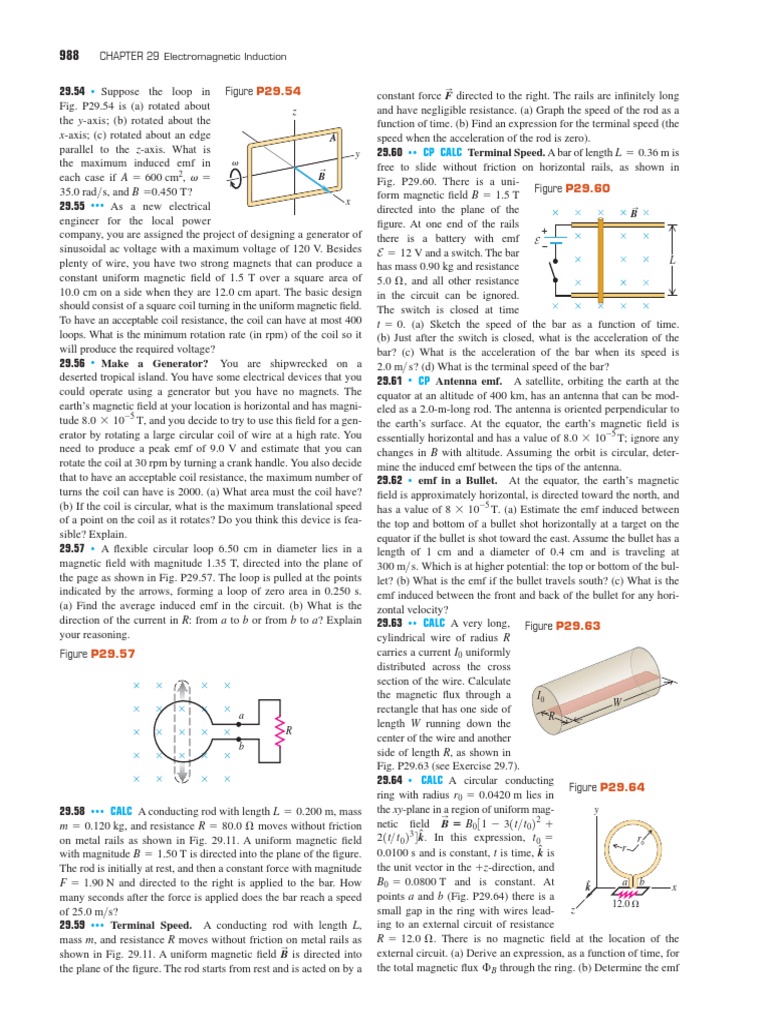 Physics II Problems PDF | PDF | Inductor | Electric Generator
