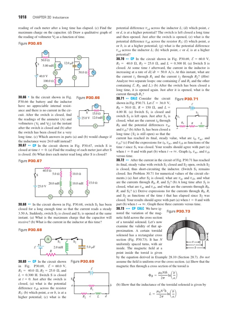 Physics II Problems (96).pdf | Electrical Network | Inductor | Free 30 ...