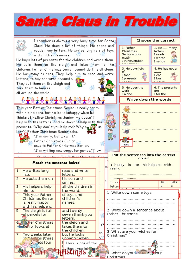 Father Christmas in Trouble Key Included | PDF | Santa Claus | Winter ...