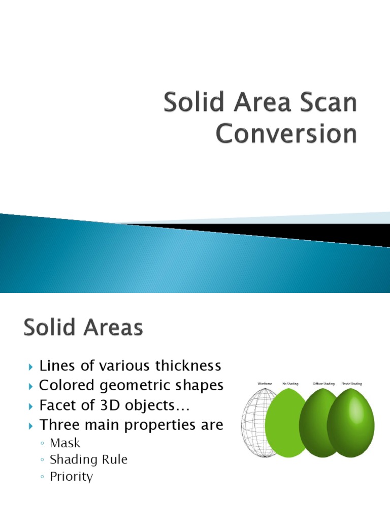 Solid Area Scan Conversion | PDF | Computer Graphics | Areas Of ...