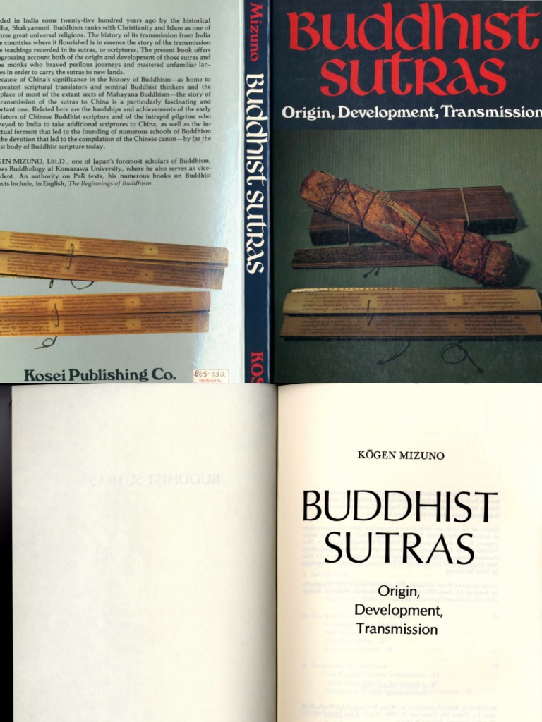 Buddhist Sutras, Their Original, Development, Tranmission - K Mizuno ...