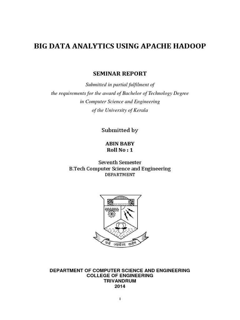 Big Data Analytics Using Apache Hadoop | PDF | Apache Hadoop | Map Reduce