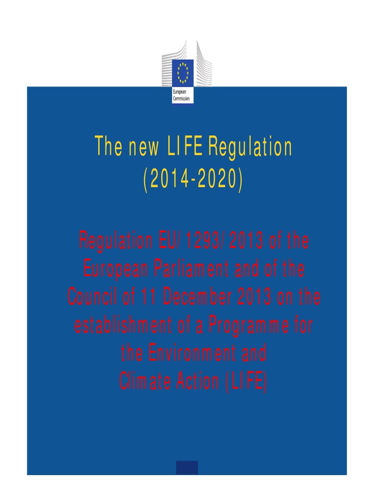 The New LIFE Regulation (2014-2020) | PDF | European Union | Governance