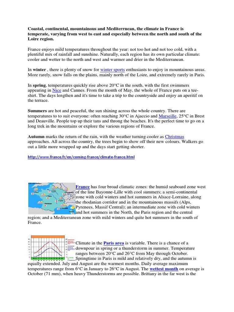 Franta Clima | Oceanic Climate | Rain