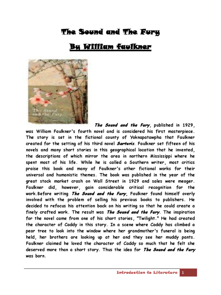Tugas 4 Analisis Novel The Sound and The Fury | PDF | William Faulkner