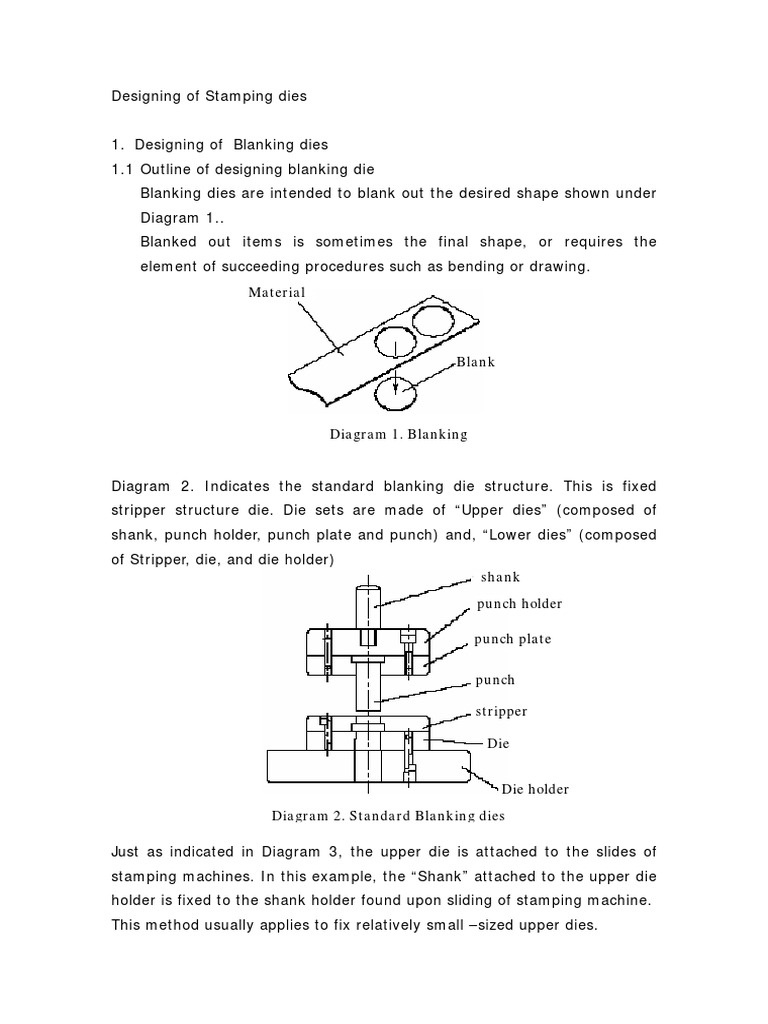Designing of Stamping Dies | PDF | Screw | Metalworking