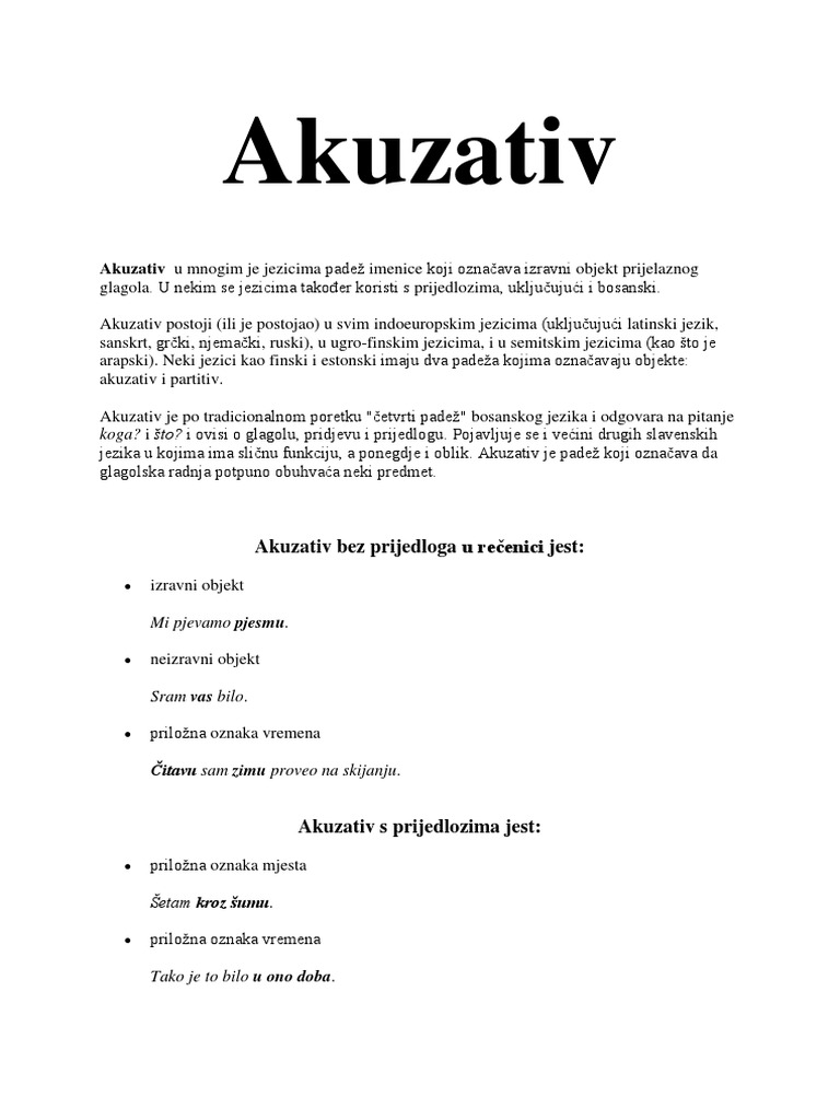 Akuzativ | PDF