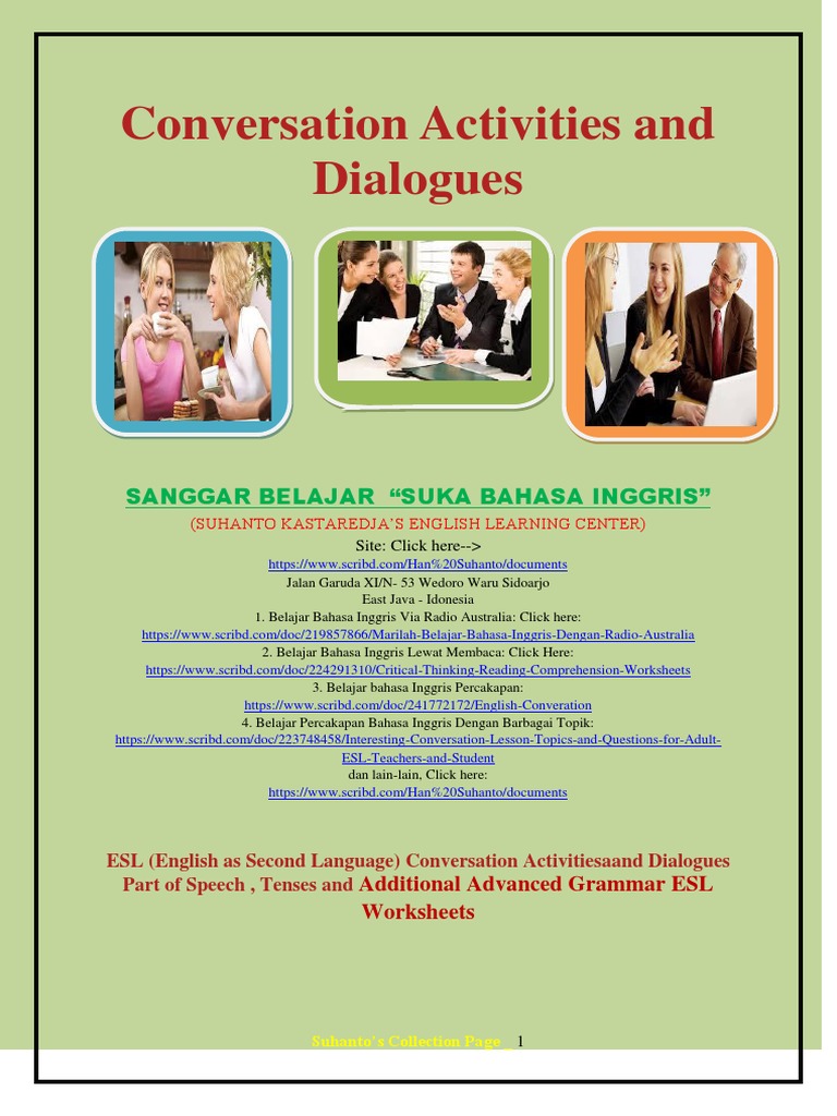 Conversation Activities and Dialogues | PDF | Adjective | Perfect (Grammar)