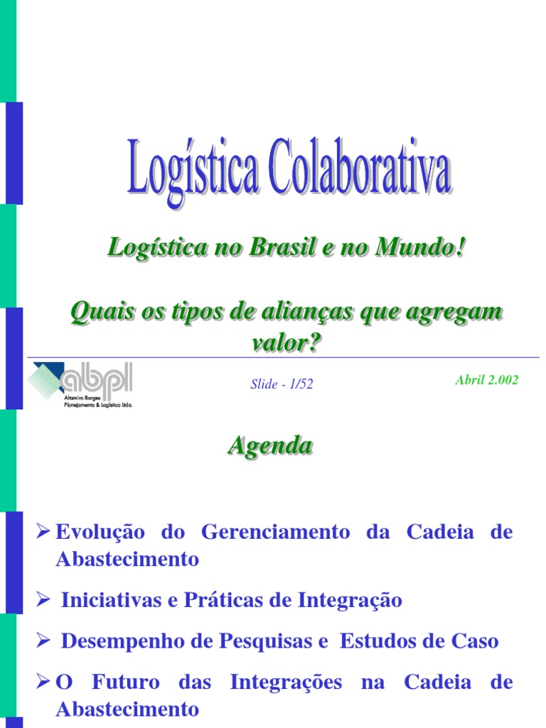 Logística Colaborativa | PDF | Cadeia de suprimentos | Logística