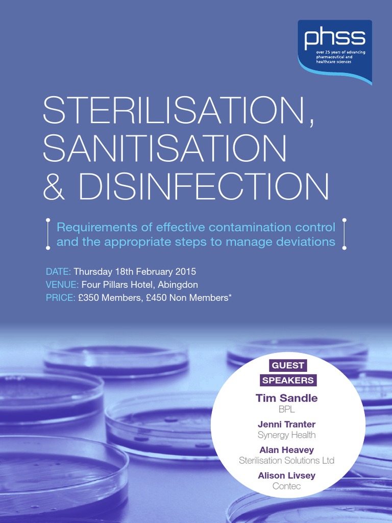 Sterilisation, Sanitisation & Disinfection | PDF | Sterilization ...