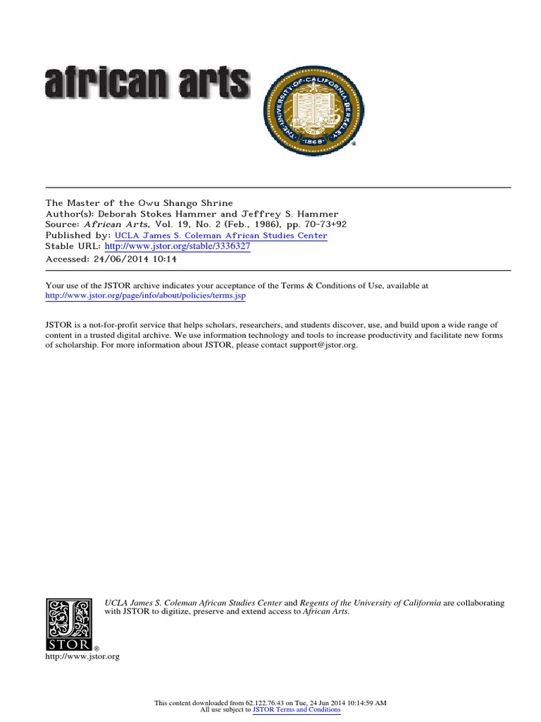 Master of Owu Shango Shrine Art | PDF | Sculpture