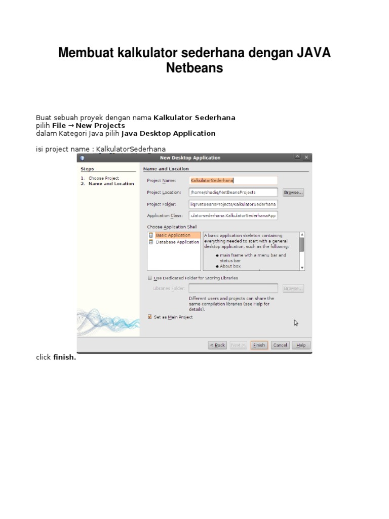 Membuat Kalkulator Sederhana Dengan JAVA Netbeans | PDF | Komputer ...