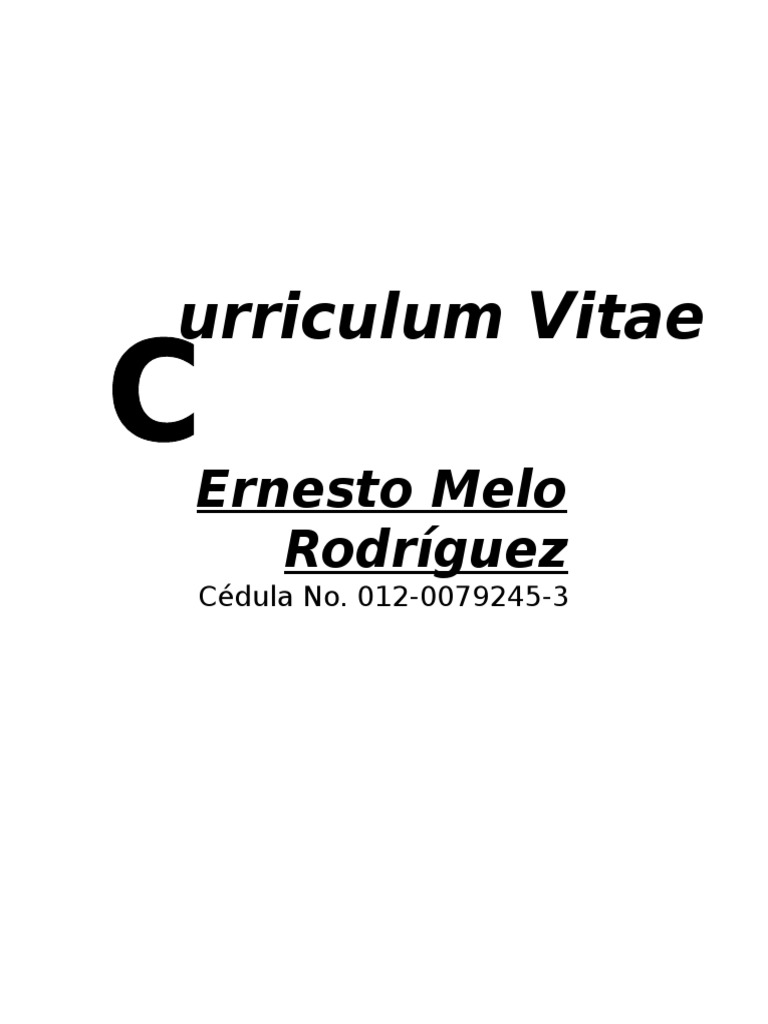 Curriculum Ernesto | PDF