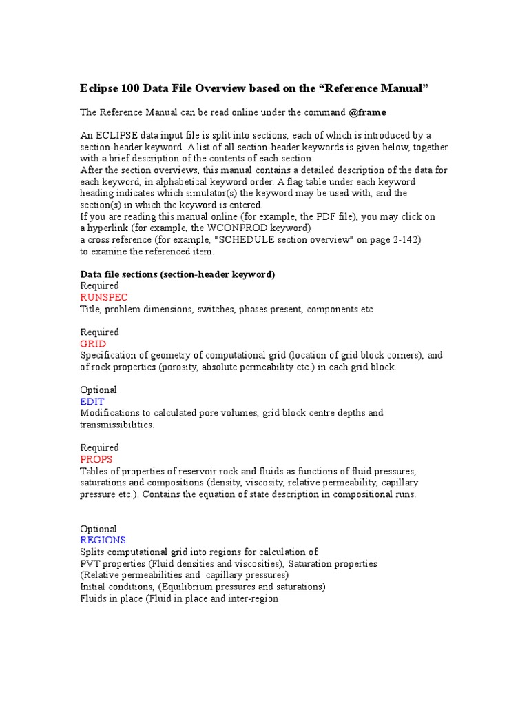Eclipse by SLB | PDF | Porosity | Petroleum Reservoir