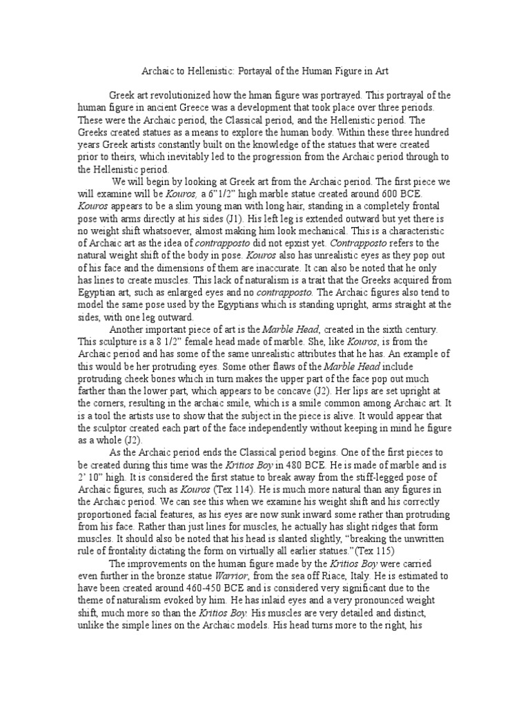 Greek Art | PDF | Sculpture | Realism (Arts)