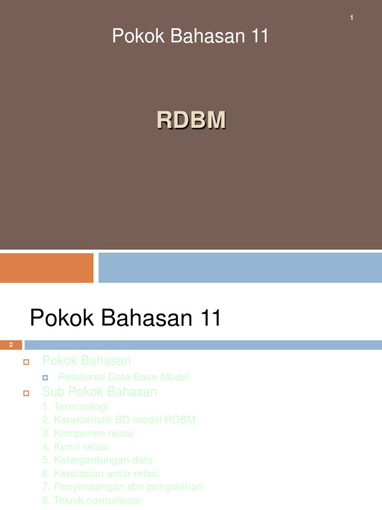 Panduan Model Basis Data Relasional | PDF