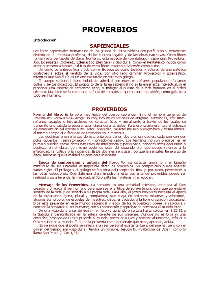 43 Proverbio S | Descargar gratis PDF | Libro de proverbios | Sabiduría