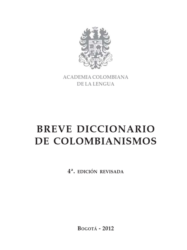 Diccionario de Colombianismos | PDF