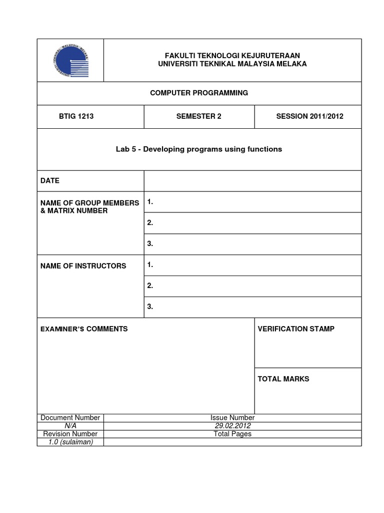 Laboratory 4 Part 1 Developing Programs Using Functions Pdf Subroutine Parameter