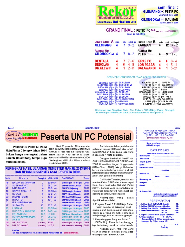 Bulet REKOR 2014 | PDF