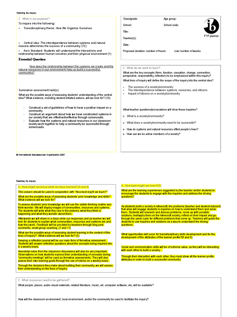 How We Organize Ourselves | PDF | Educational Assessment | Inquiry