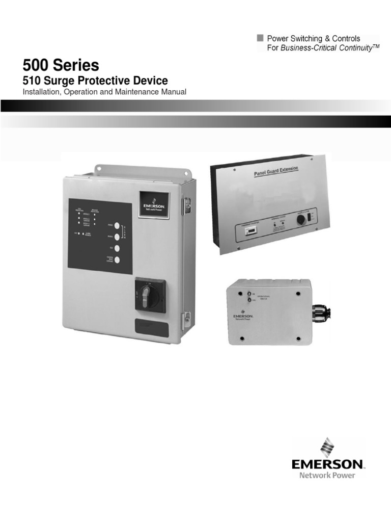 Emerson Surge Protection 500 Series Installation Manual | PDF ...