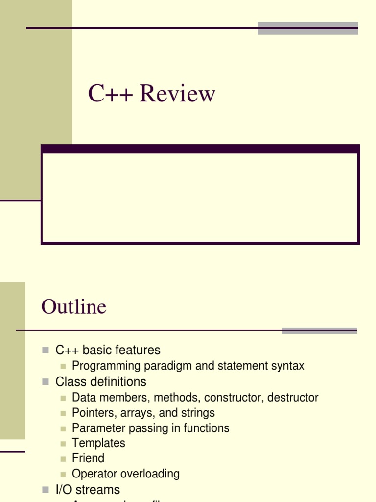 C Ppt Constructor Object Oriented Programming Method Computer