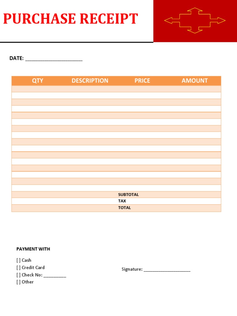 Purchase Receipt Template | PDF