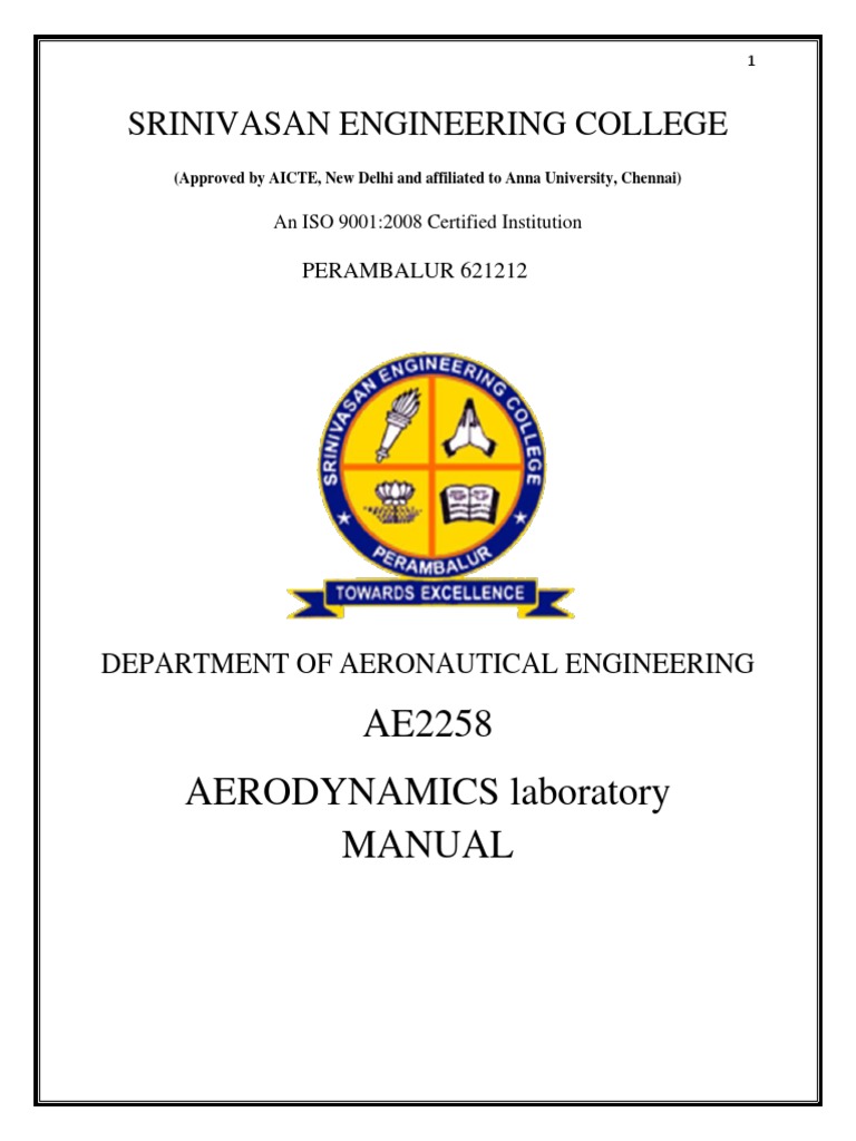 AERODYNAMICS Lab Manual | PDF | Airfoil | Lens (Optics)