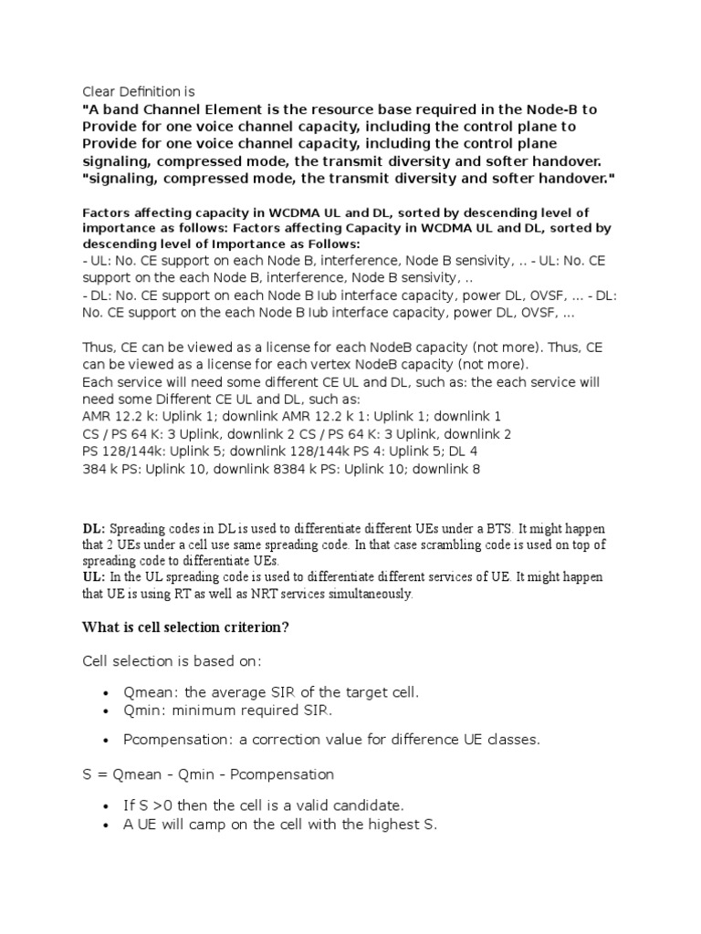 WCDMA Capacity and Power Control | PDF | High Speed Packet Access | Forward Error Correction