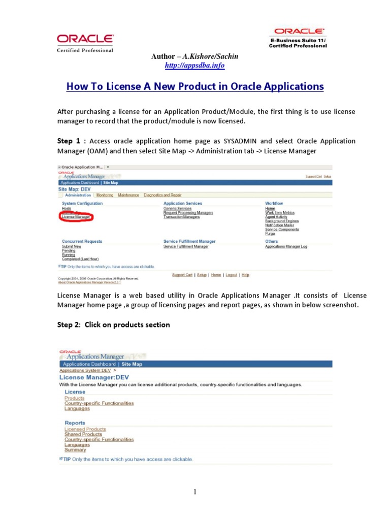 License New Product in Oracle Apps | PDF | Computers | Technology ...