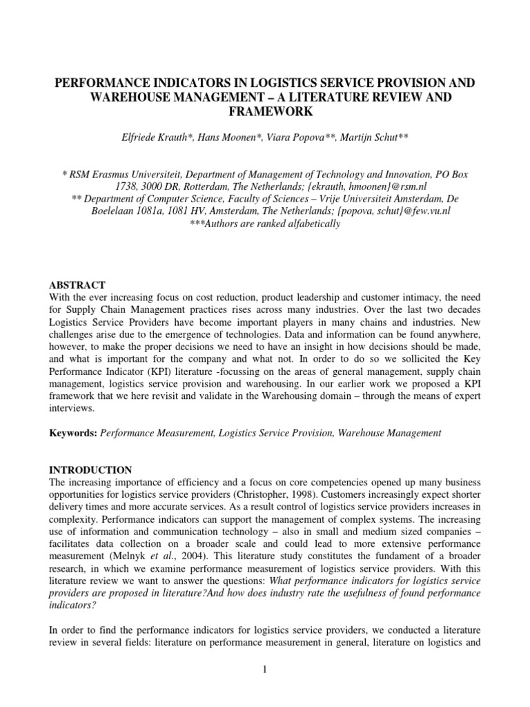 Logistics Note | PDF