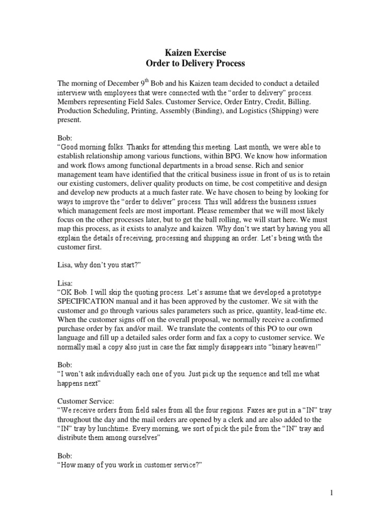 Kaizen Exercise | PDF | Bookbinding | Invoice