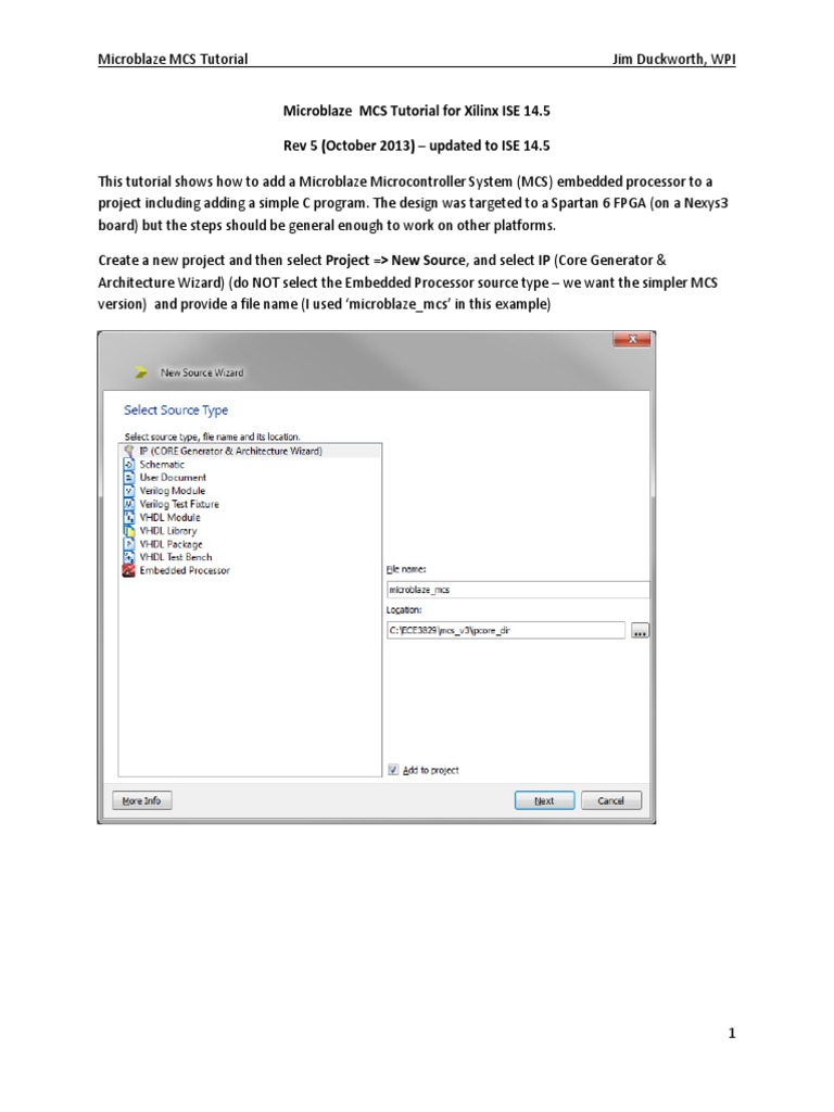 Microblaze MCS Tutorial v5 | PDF | Command Line Interface | Integer (Computer Science)
