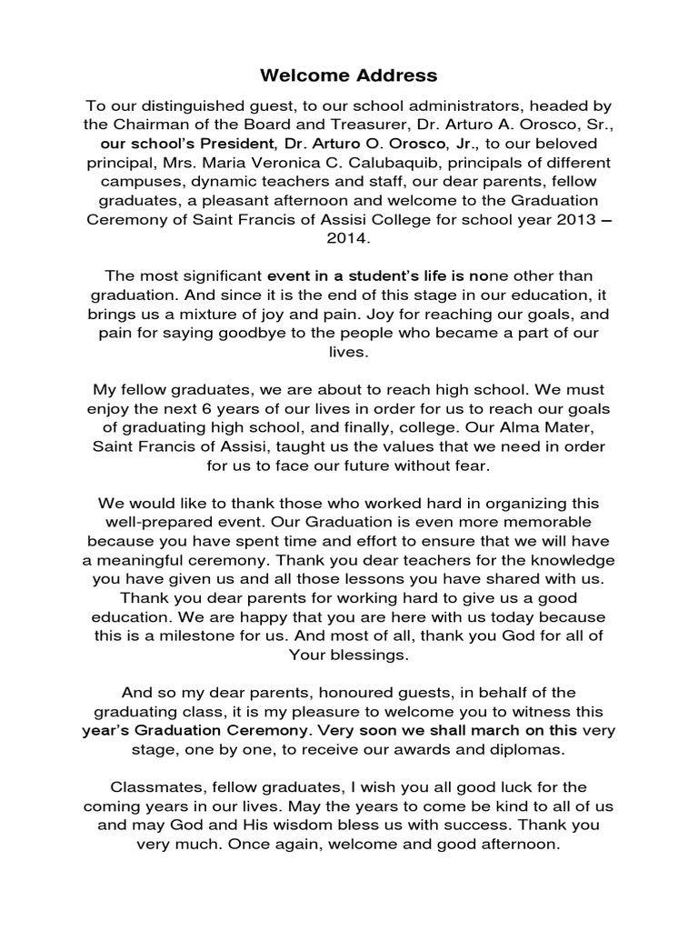 welcome-address-for-graduation