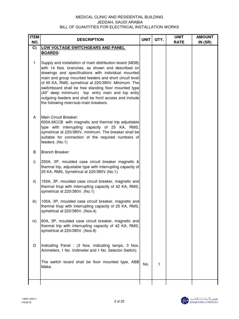 Panel Boards.xls | Building Engineering | Manufactured Goods