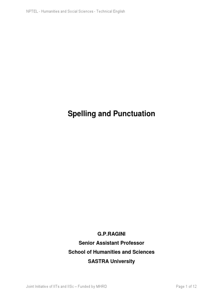 Lecture 11 | PDF | Punctuation | English Language