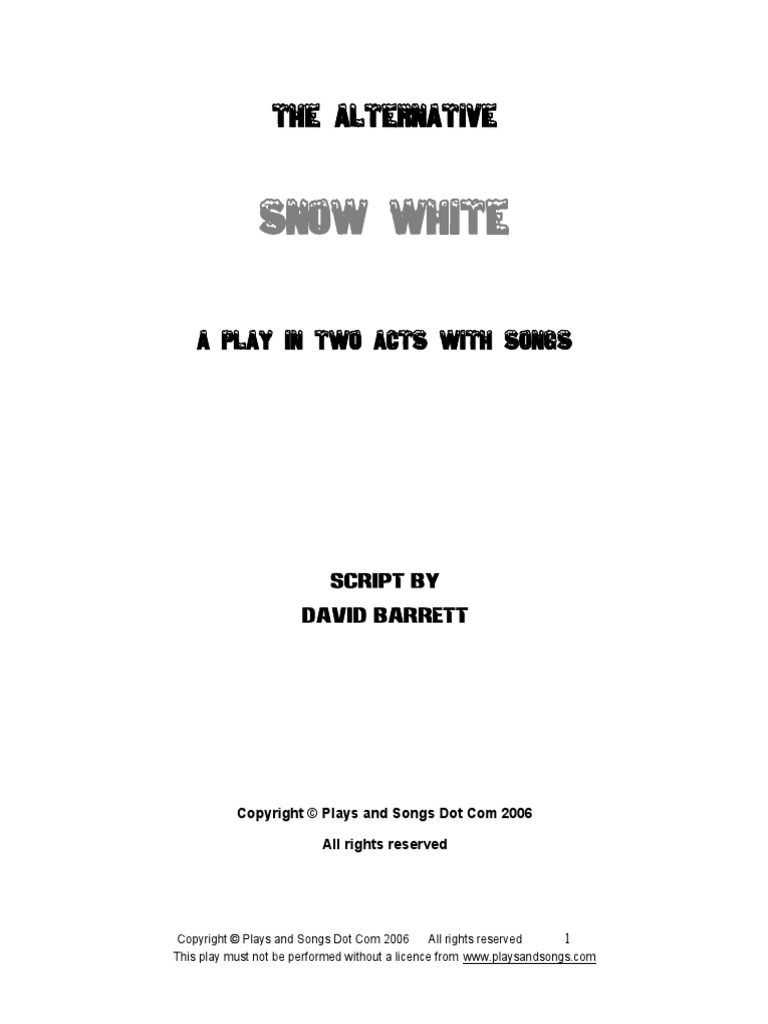Snow White Script | Snow White