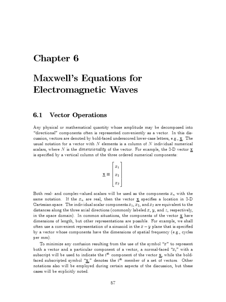Maxwell's Equations For Electromagnetic Waves | PDF | Euclidean Vector ...