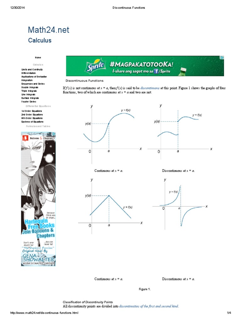 Discontinuous Functions | PDF | Continuous Function | Integral